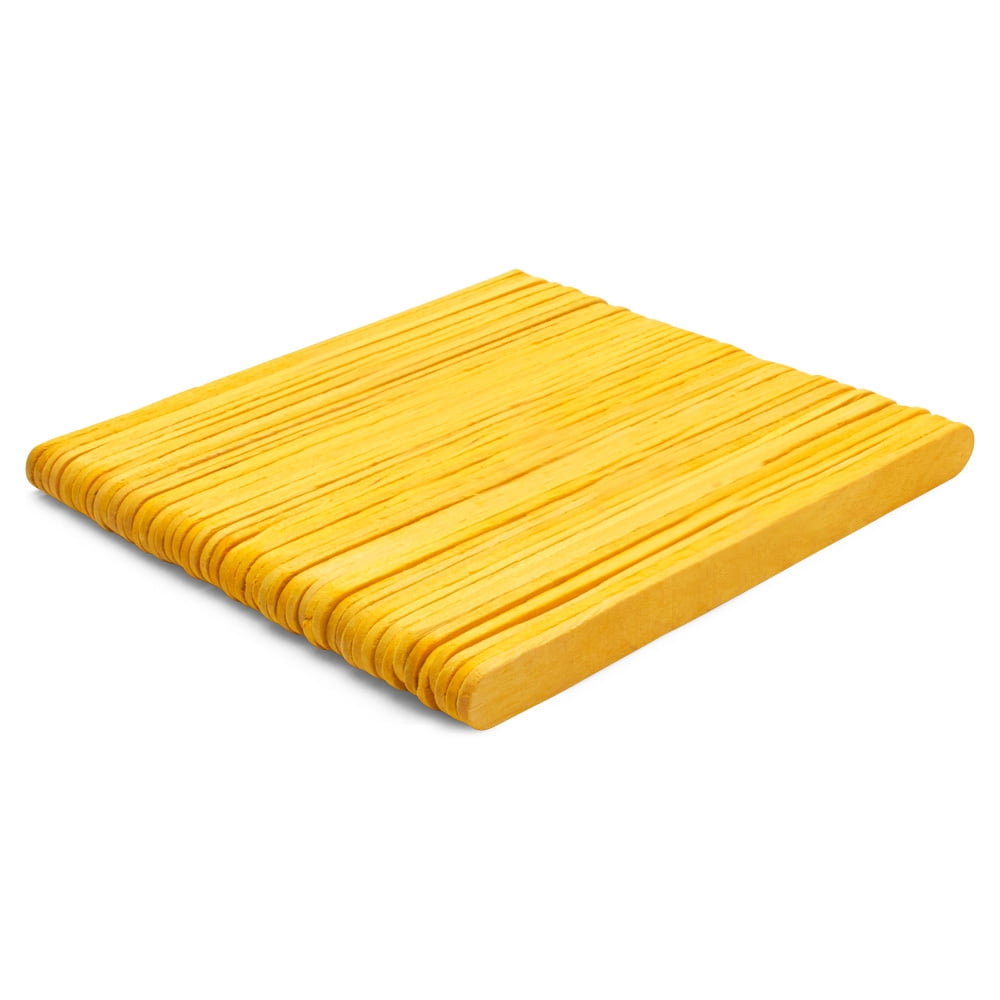 Yellow Popsicle Sticks for Crafts 4-1/2 inch, Pack of 100 Craft Sticks ...