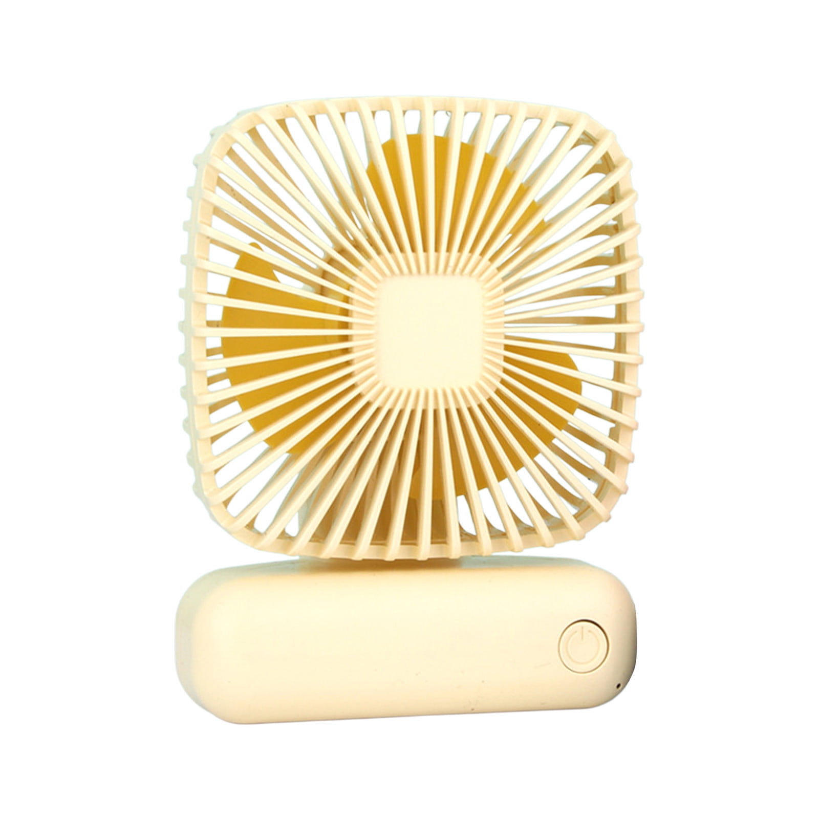 Yellow Portable Three Speed Handheld Fan Base Usb Powered Adjustable ...