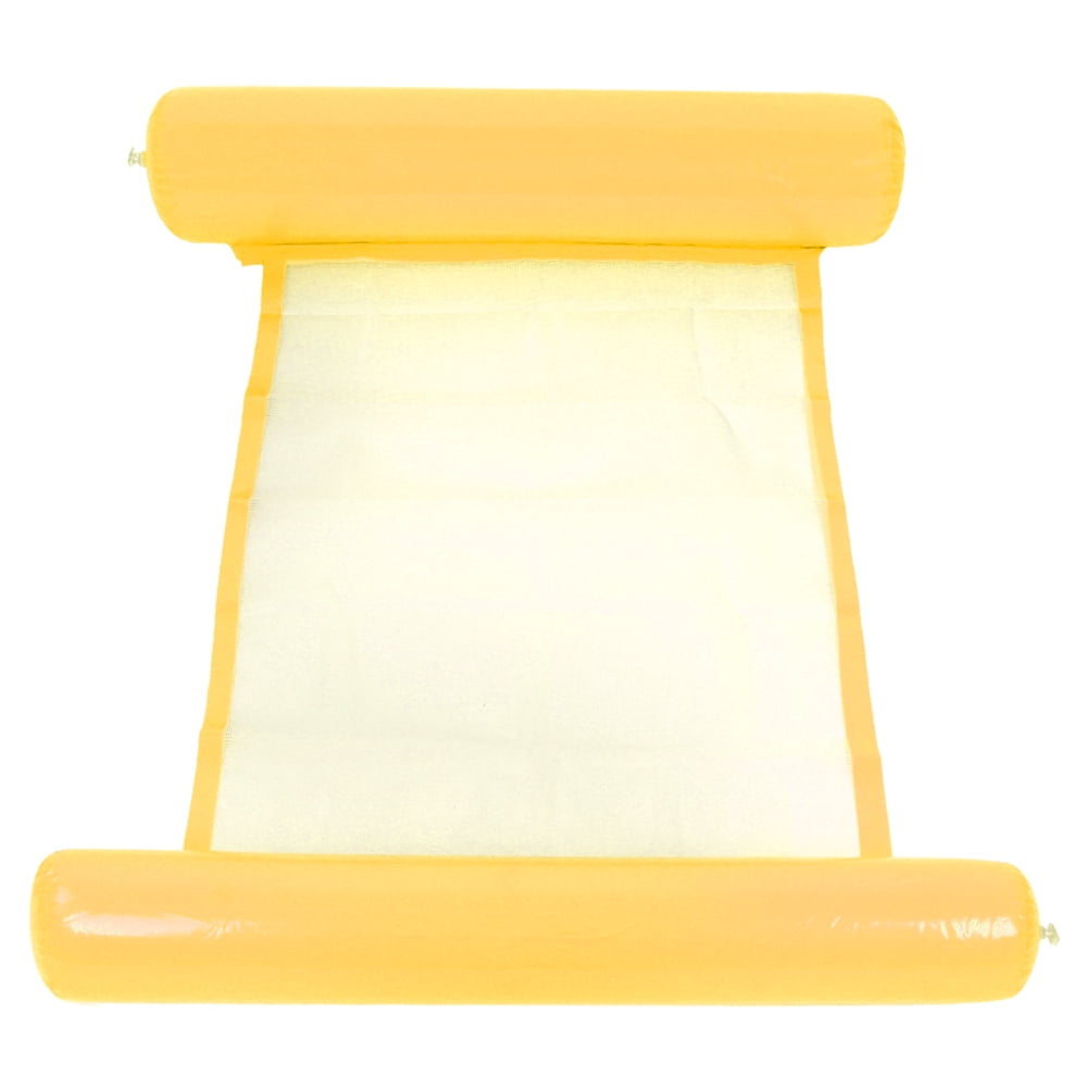 Yellow PVC Colorful Inflatable Folding Swimming Pool Float Bed Floating ...
