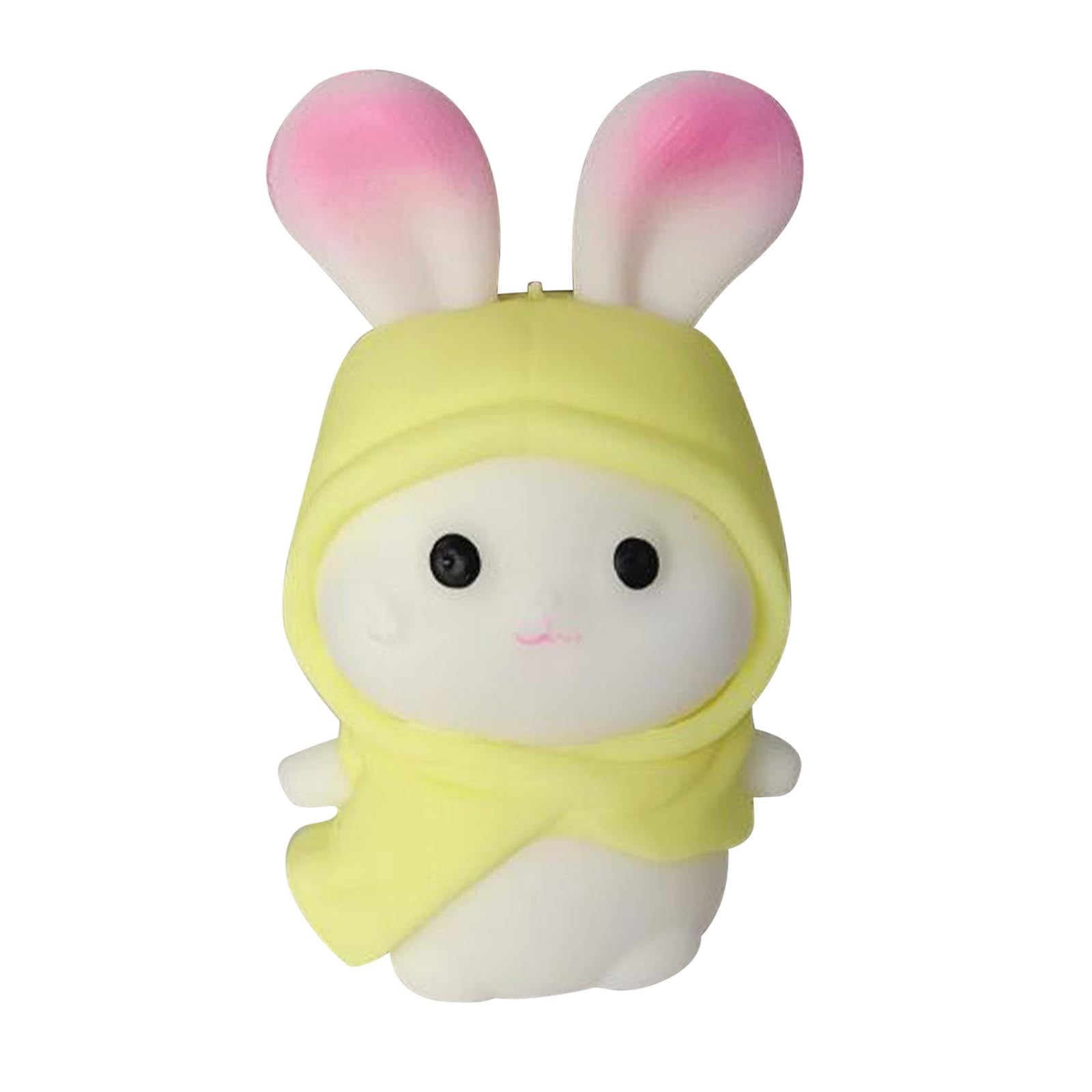 Yellow Rebound Rabbit Plush Toy With Interchangeable Costumes Soft ...