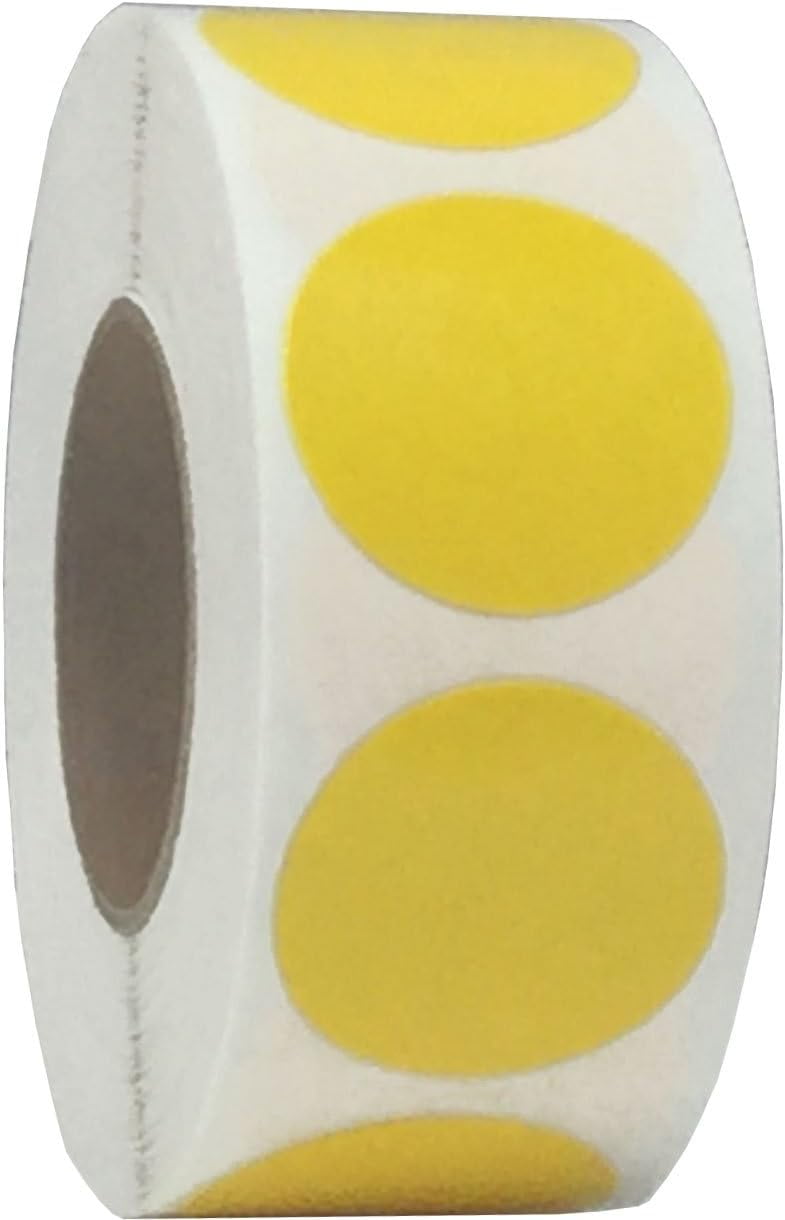 Yellow Removable Color Coding Labels for Organizing Inventory 19 mm 0. ...