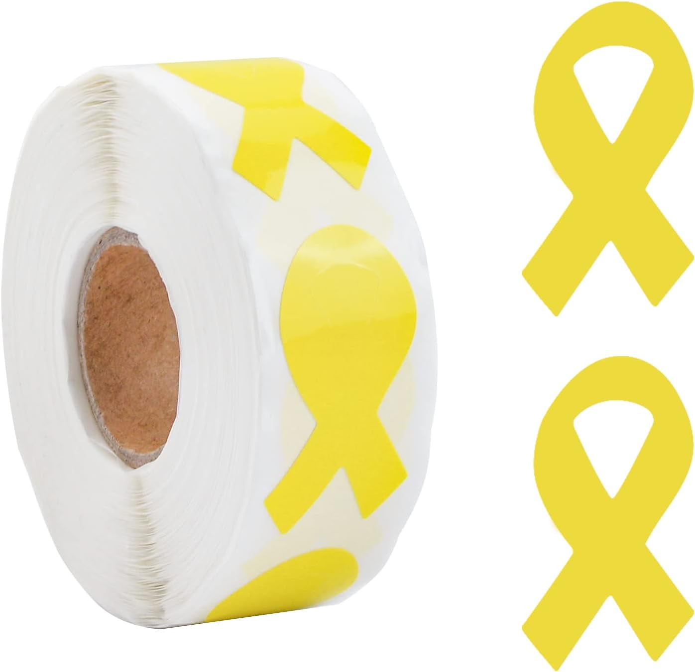 Yellow Ribbon Sticker, 500 Pcs Yellow Ribbon Awareness Stickers Labels ...