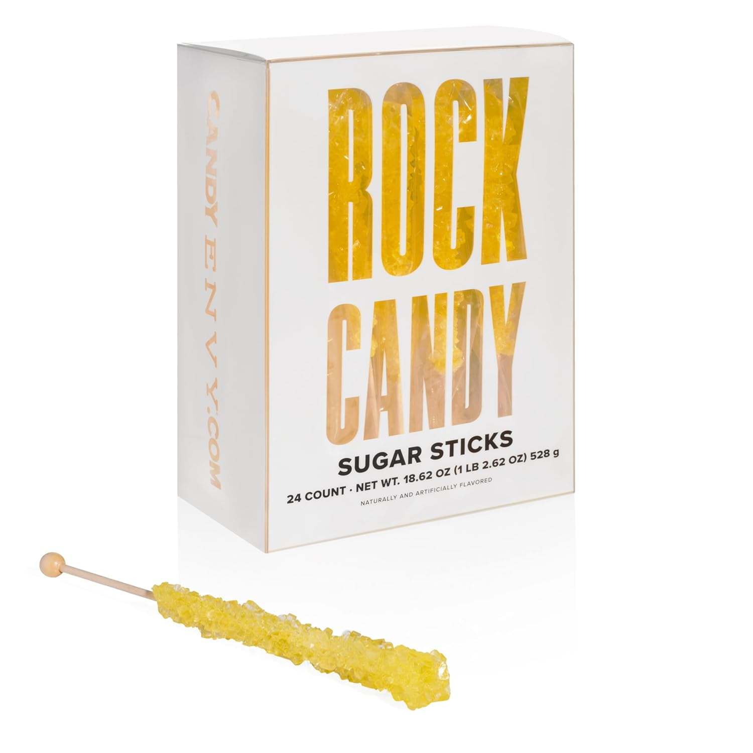Yellow Rock Sugar Sticks Banana Flavored 24 Indiv. Wrapped - Walmart.com
