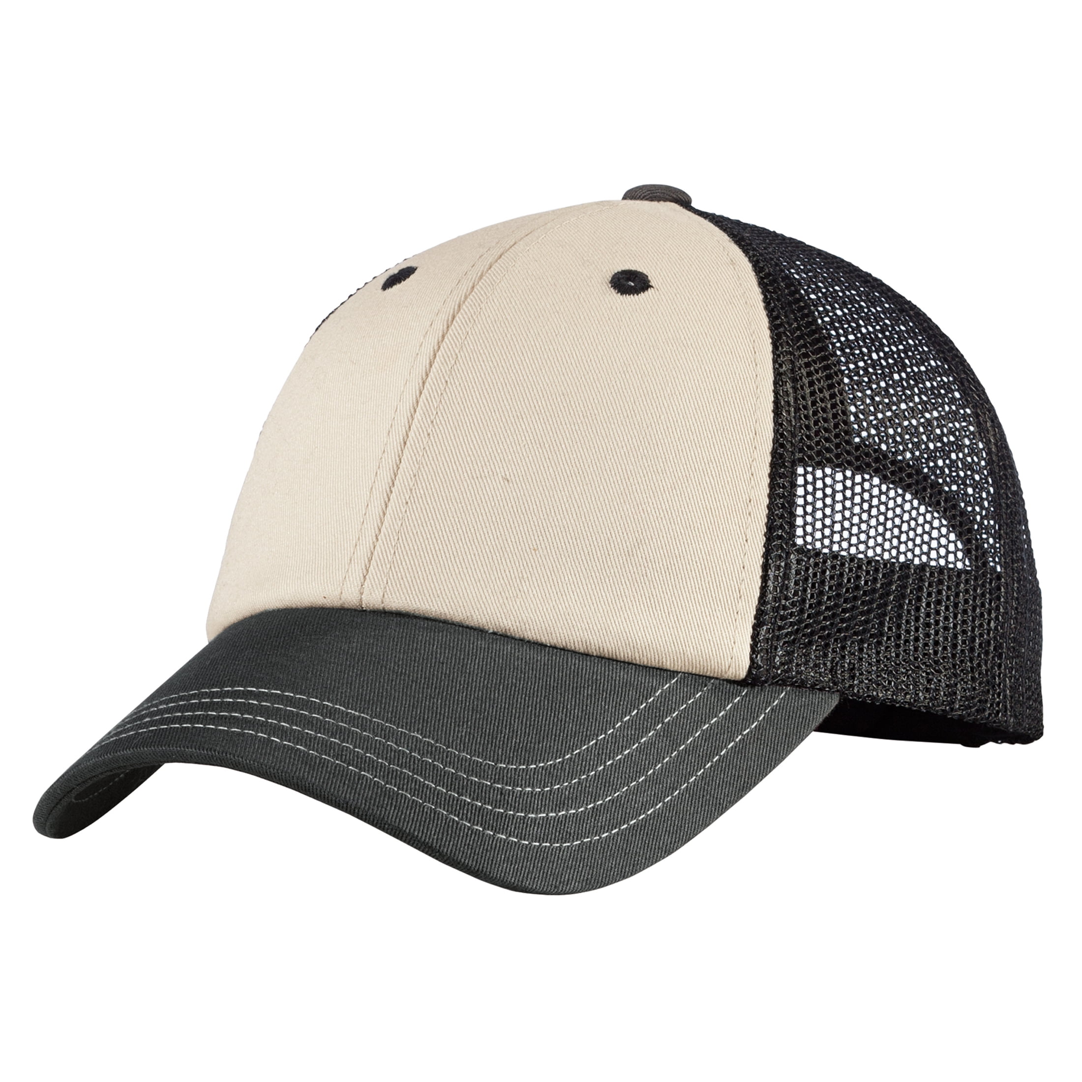 Yellow Rooster Men's District Tri-Tone Mesh Back Cap Sandstone/Charcoal/Black - Walmart.com