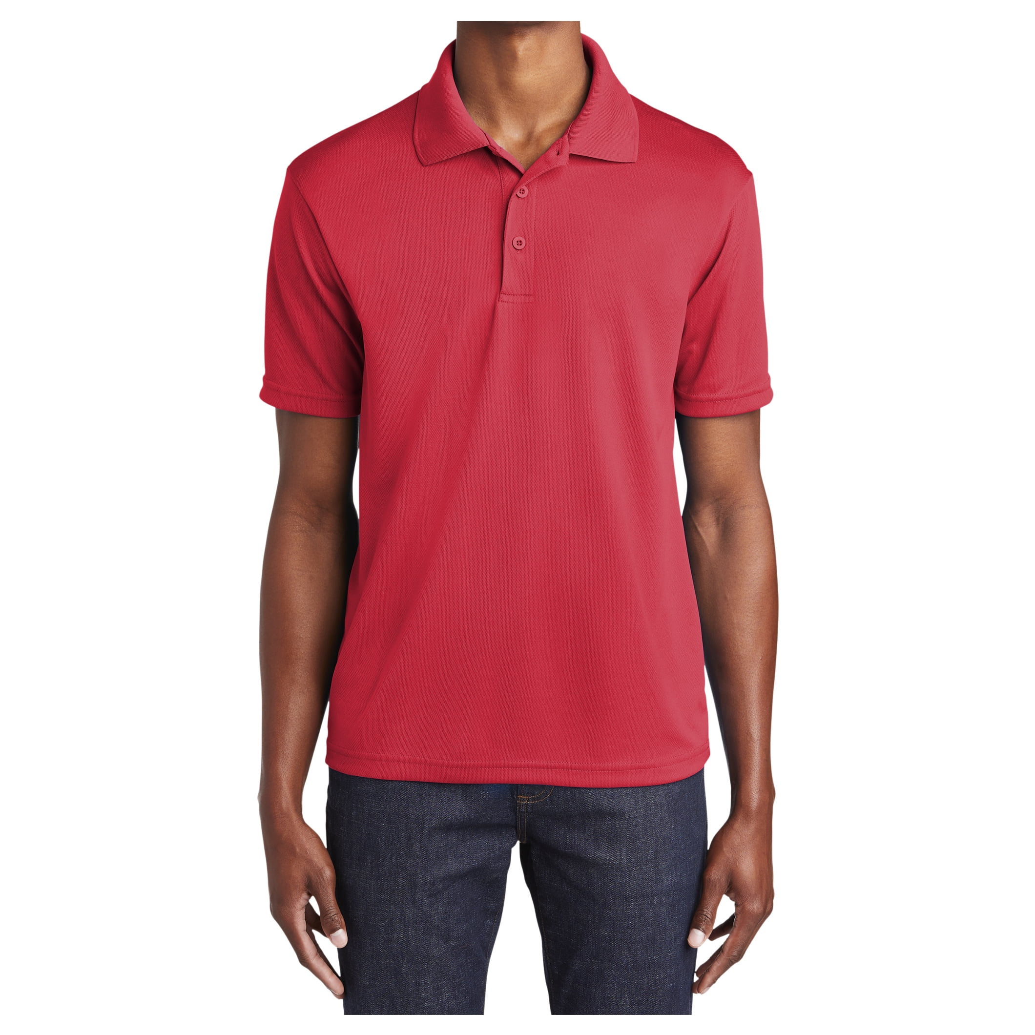 Yellow Rooster Men's PosiCharge RacerMesh Polo Shirts True Red S ...