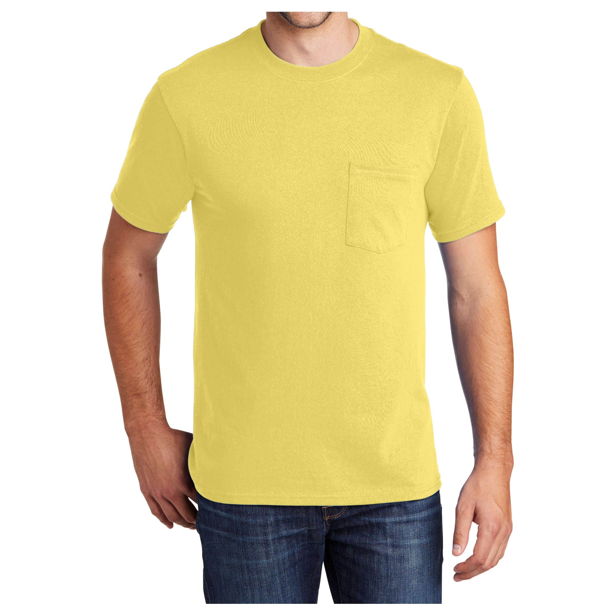Yellow Rooster Men's Short Sleeve Core Cotton Pocket Tee Yellow L ...