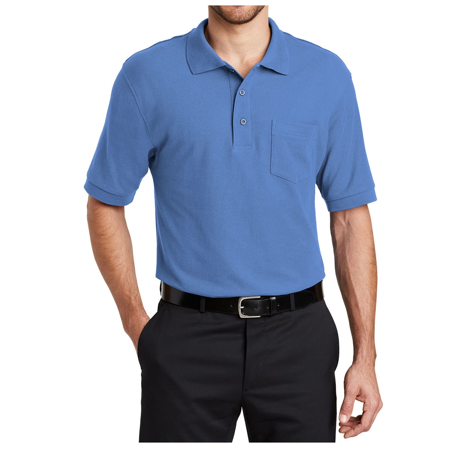 Yellow Rooster Mens Short Sleeve Tall Silk Touch Polo with Pocket ...