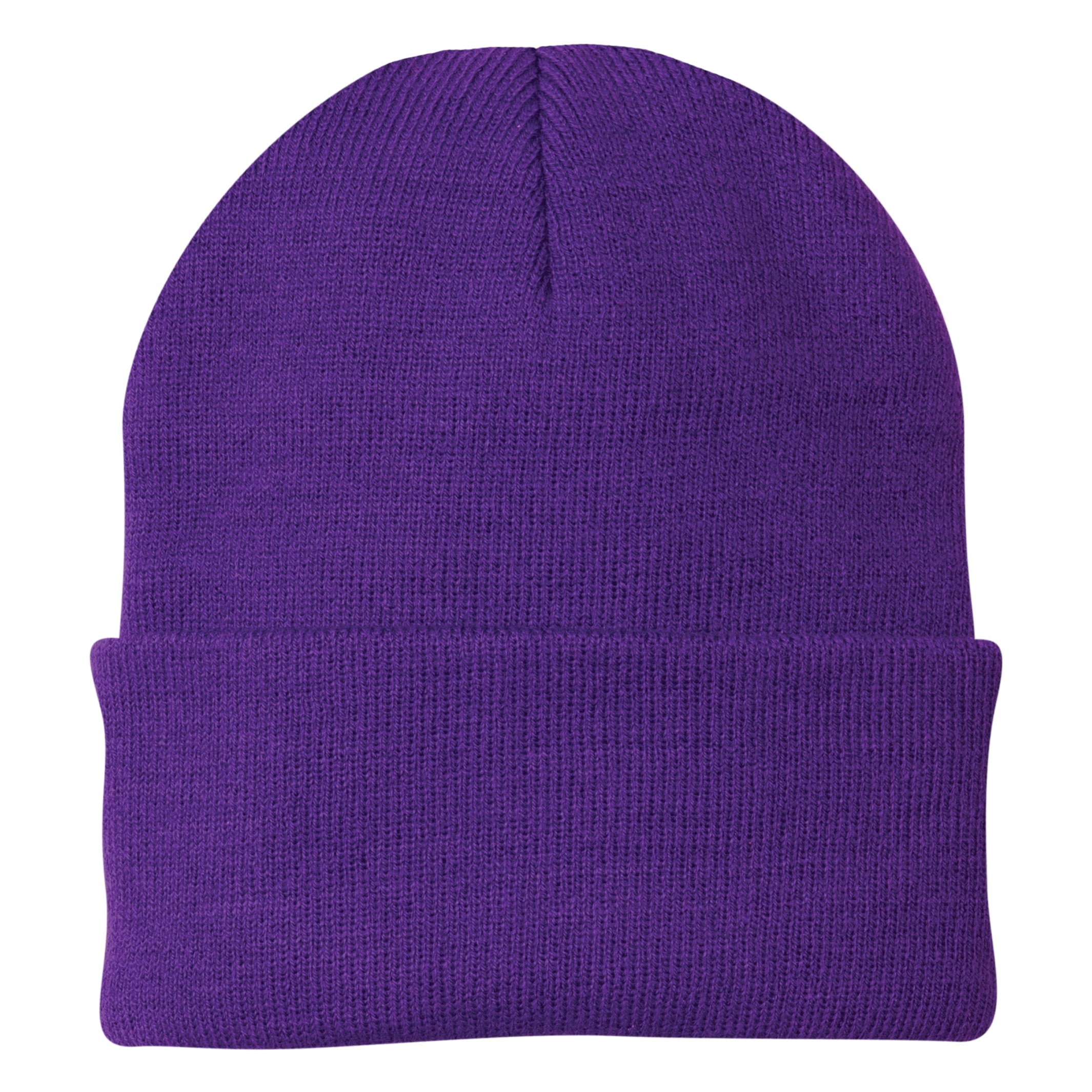 Yellow Rooster Unisex 3-Inch Fold Acrylic Knit Cap Athletic Purple ...