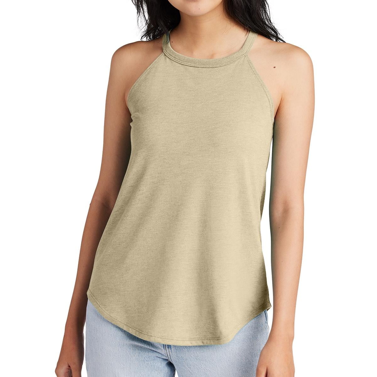 Yellow Rooster Women Tri Rocker Female Tank Top Desert Tan Heather XL ...