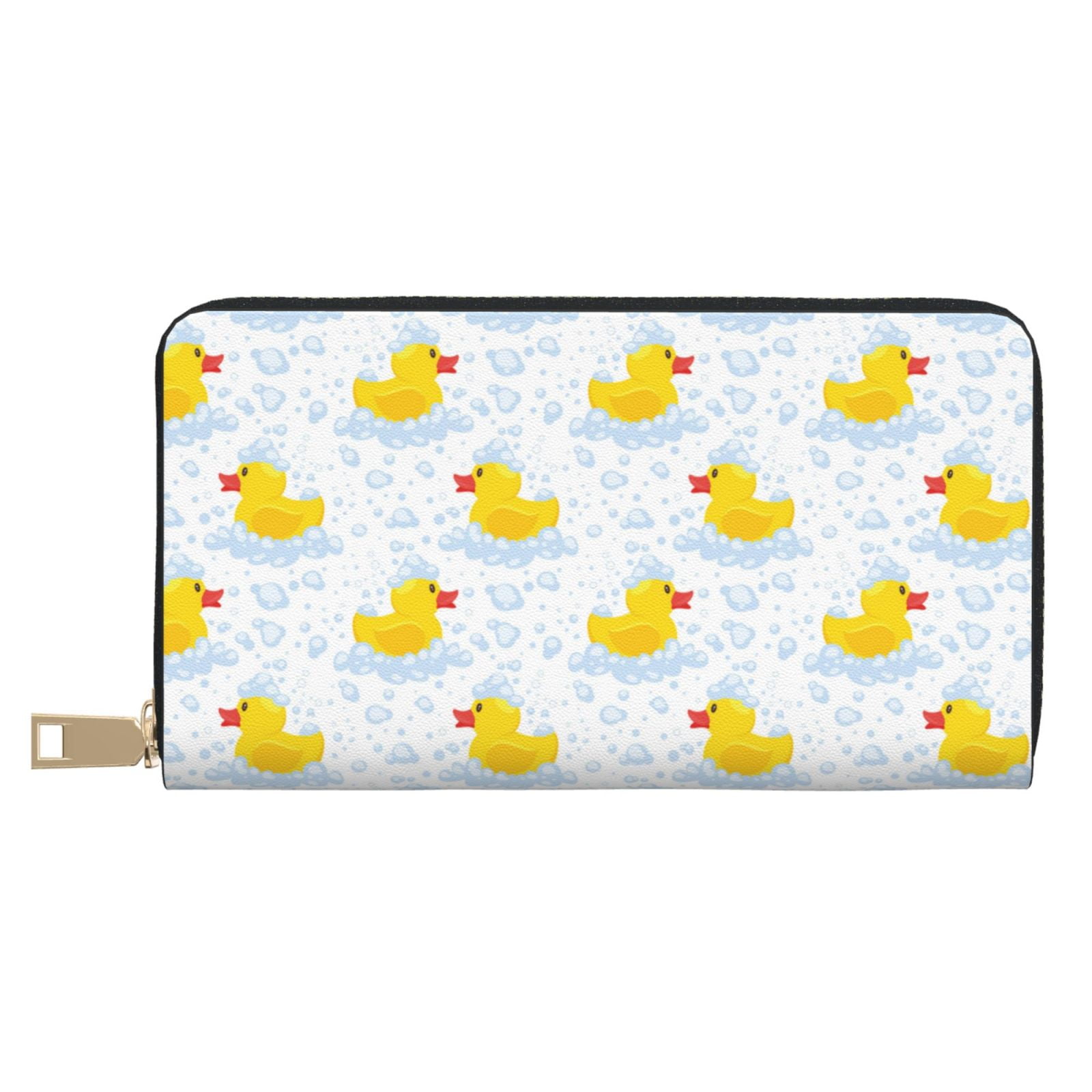 Yellow Rubber Duck Wallet Women, Leather Bifold Multi Card Wallet ...