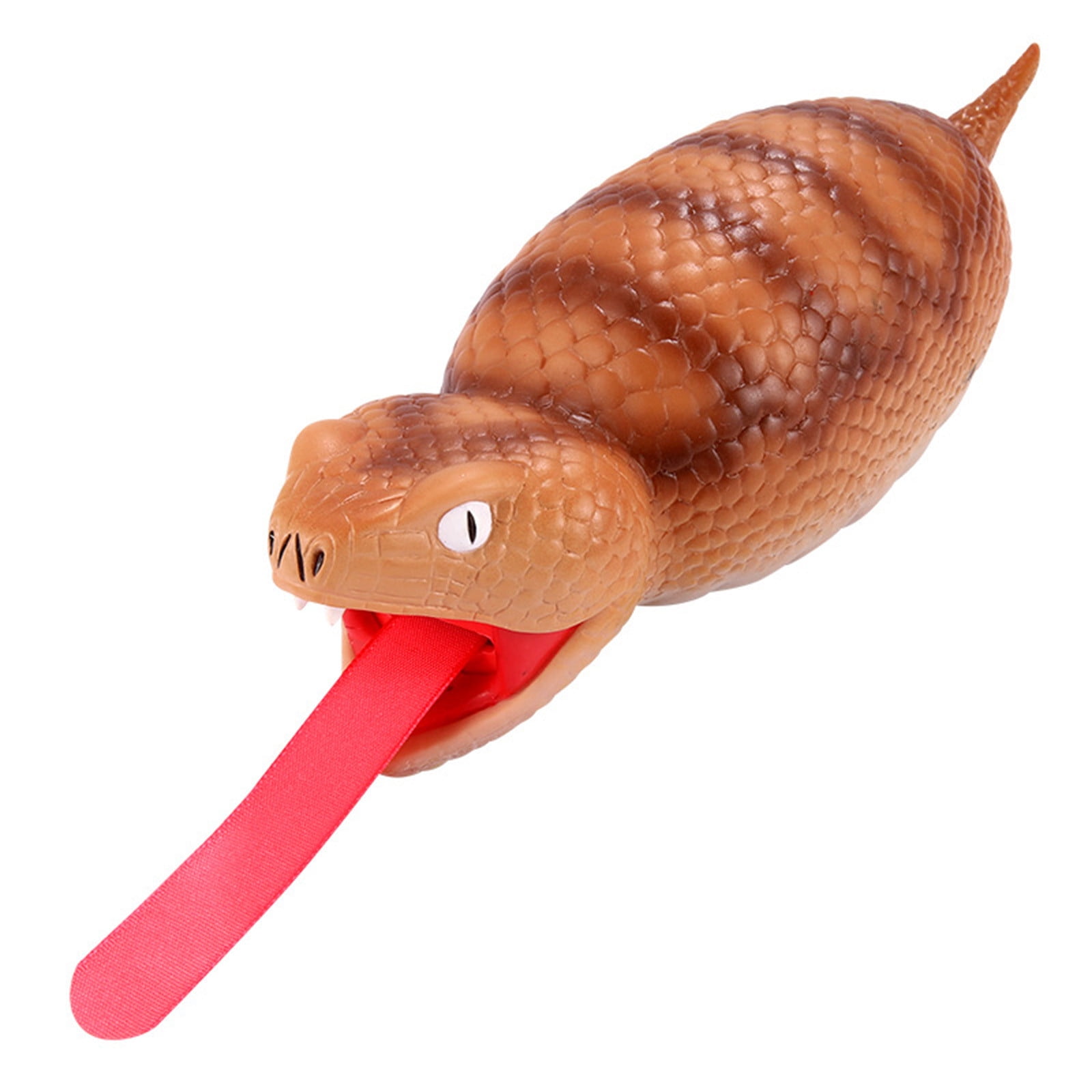 Yellow Rubber Snake Pinching Toy With Stretchy Tongue And Funny Sound ...