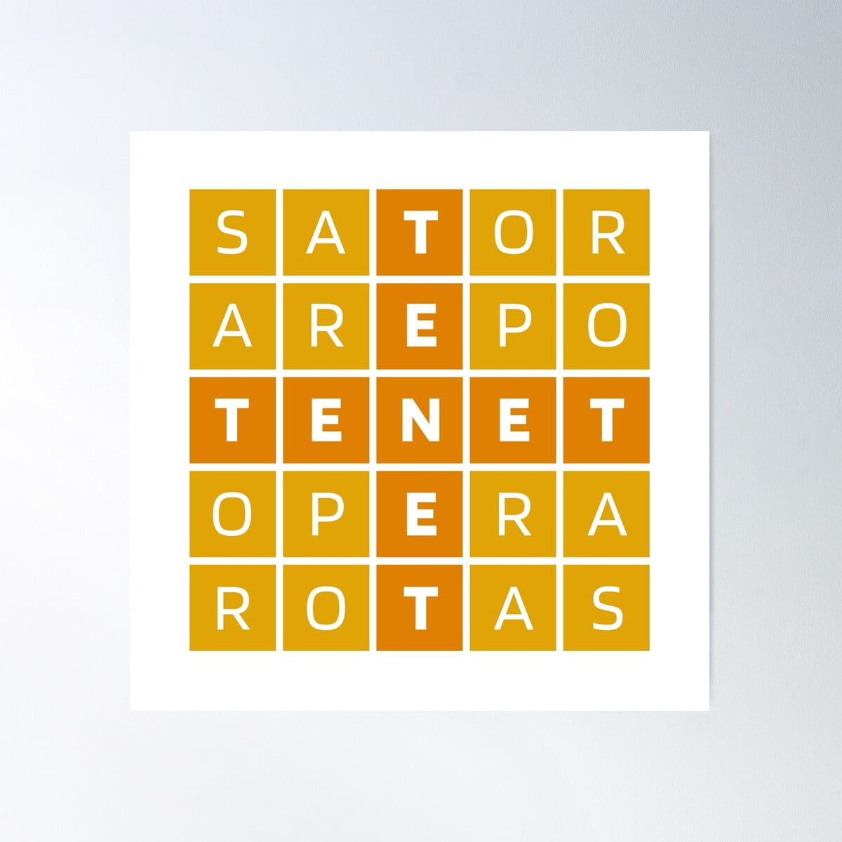 Yellow Sator Square - Sator Arepo Tenet Opera Rotas - Latin Palindrome ...