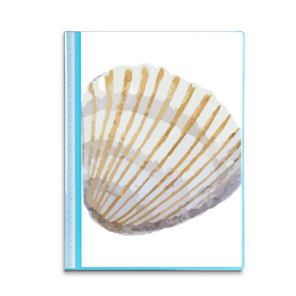 Yellow Scallop Marine Life Illustration Book Sheet Protectors Portfolio ...