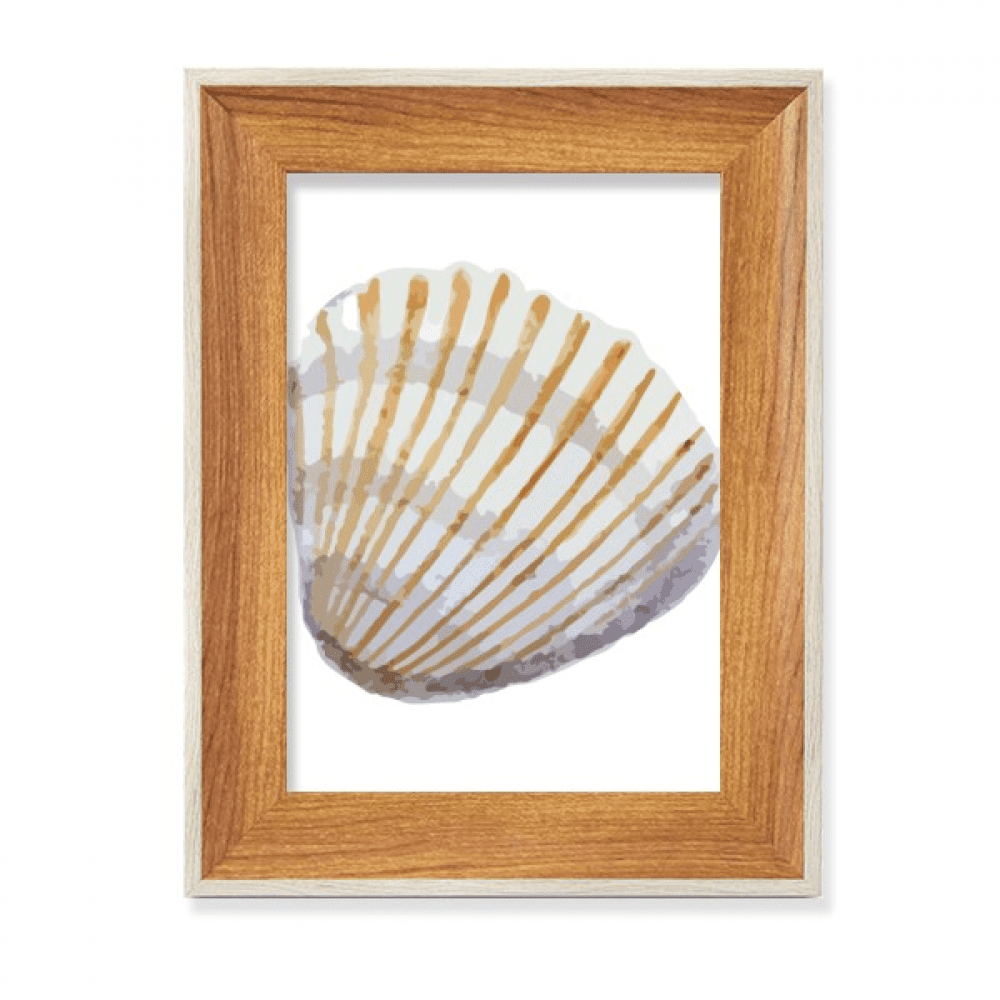 Yellow Scallop Marine Life Illustration Desktop Wooden Photo Frame ...