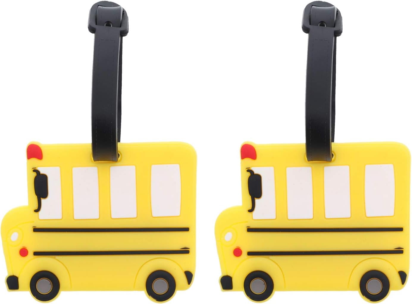 SandT Collection Yellow School Bus Luggage Tags for Adult Unisex- Set ...