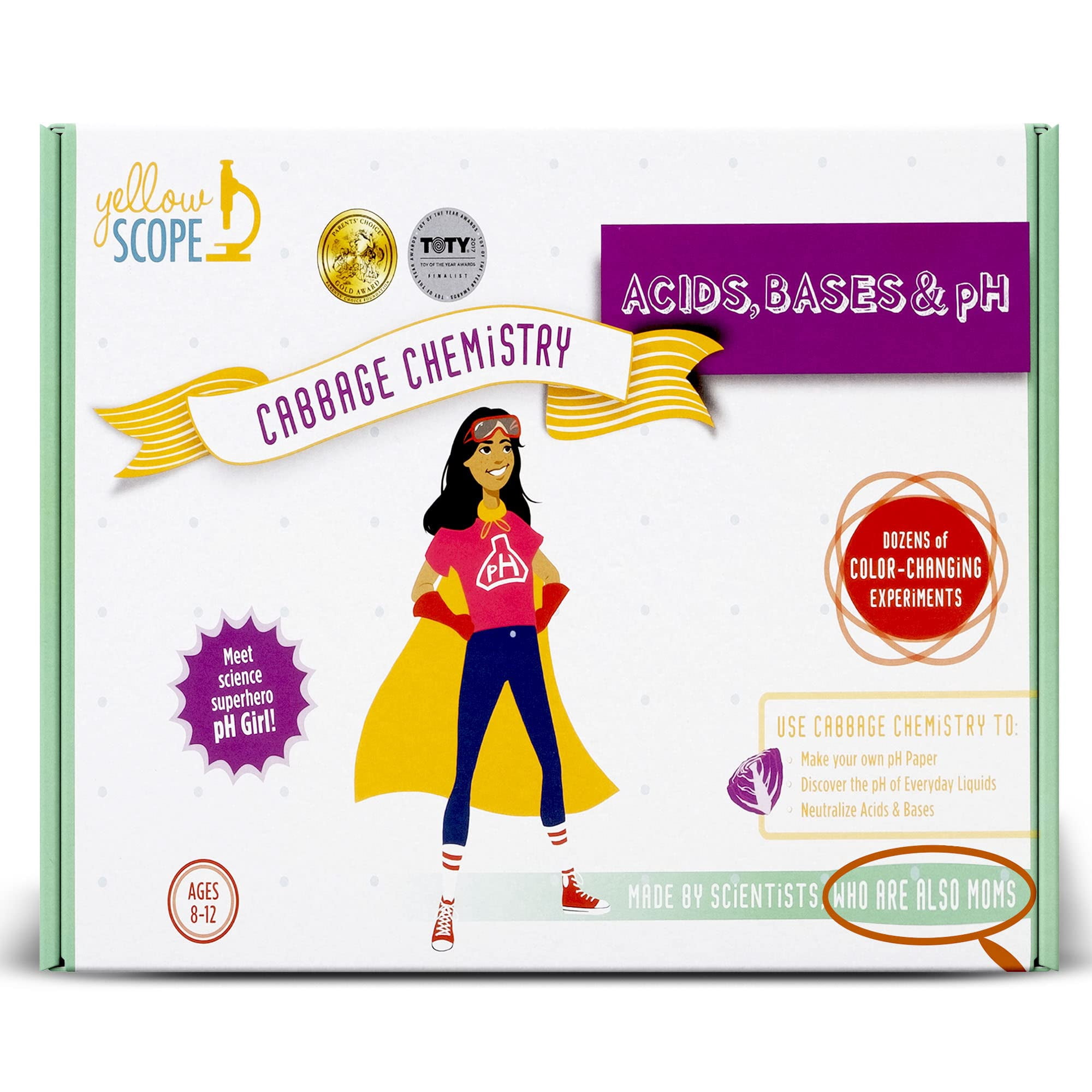 Yellow Scope Science Kit MMF7 for Kids, Acid, Base & pH Kit for Girls ...