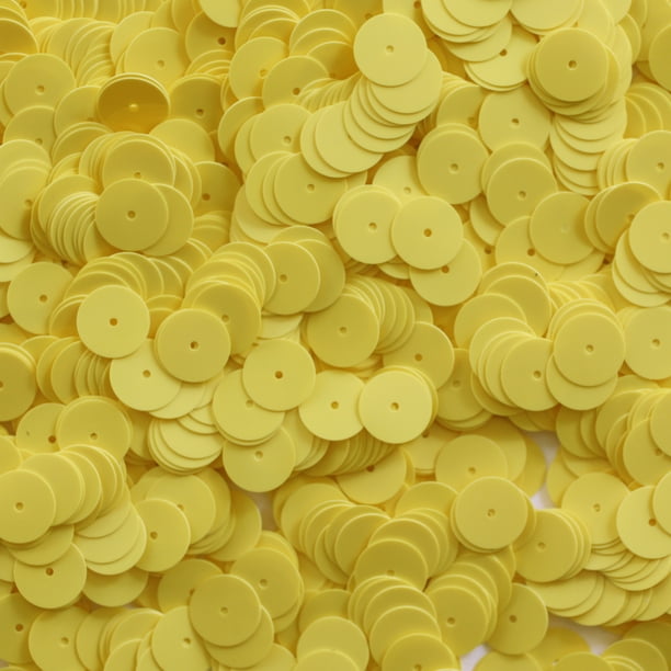 Yellow Sequins 10mm Opaque Made in USA - Walmart Business Supplies