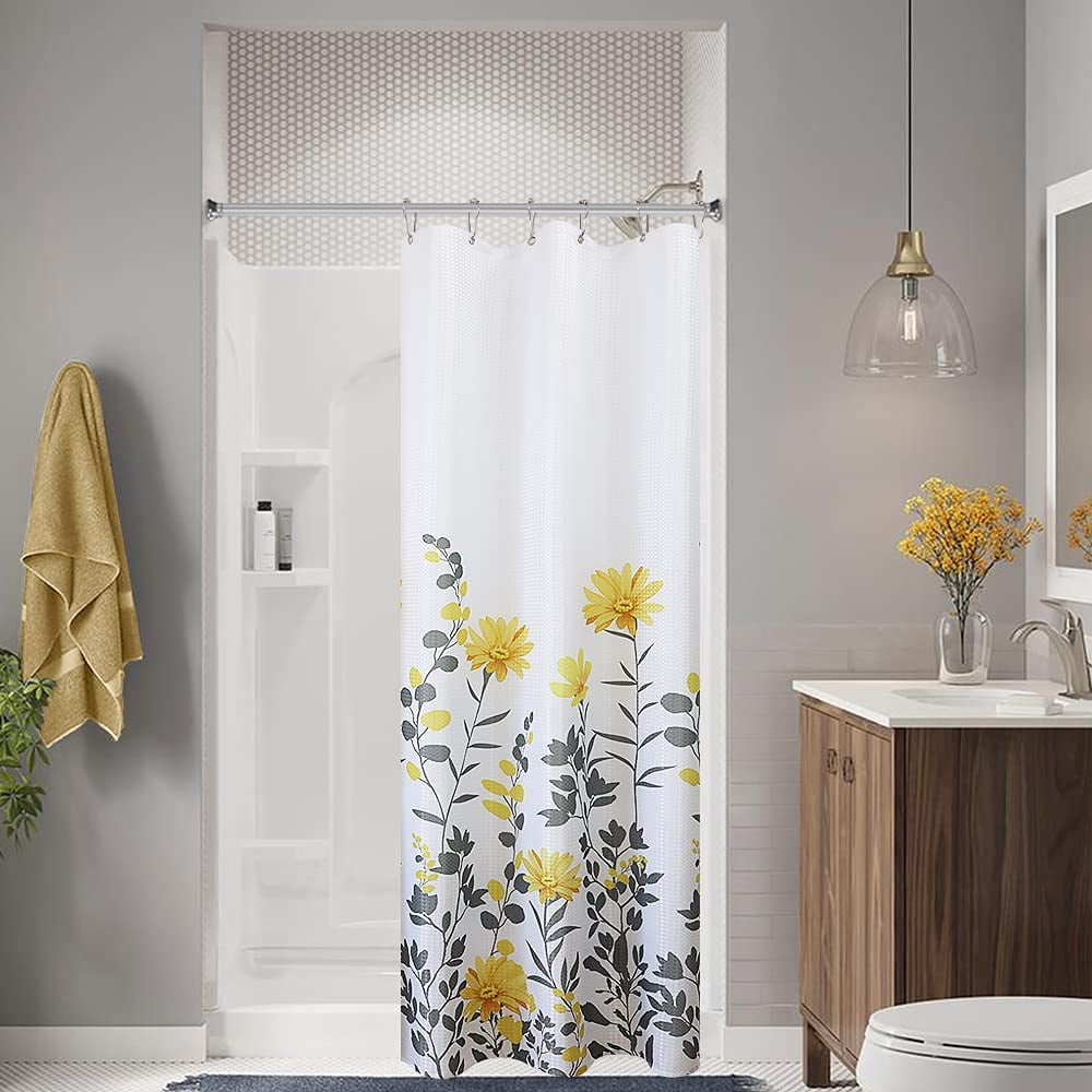 Yellow Shower Curtain Sets Small Stall Size Shower Curtain 36x72 Inch ...