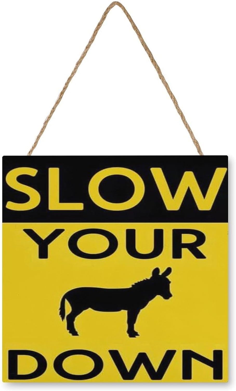 Yellow Sign,Warning signs,Donkey Sign,Creative Wooden Signs Slow Your ...