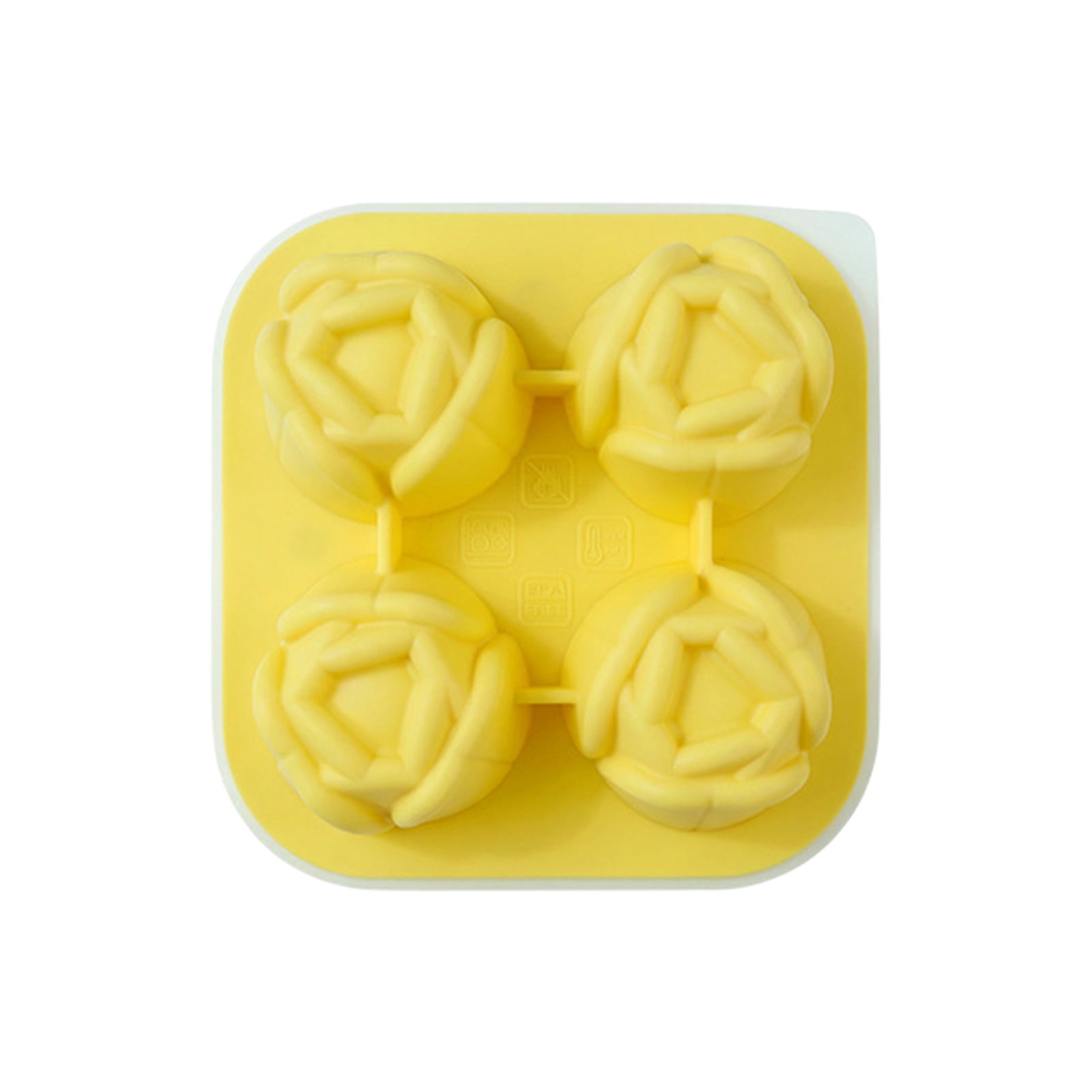 Yellow Silicone Ice Cube Mold Tulip Flower Shape For Whiskey Cocktail ...