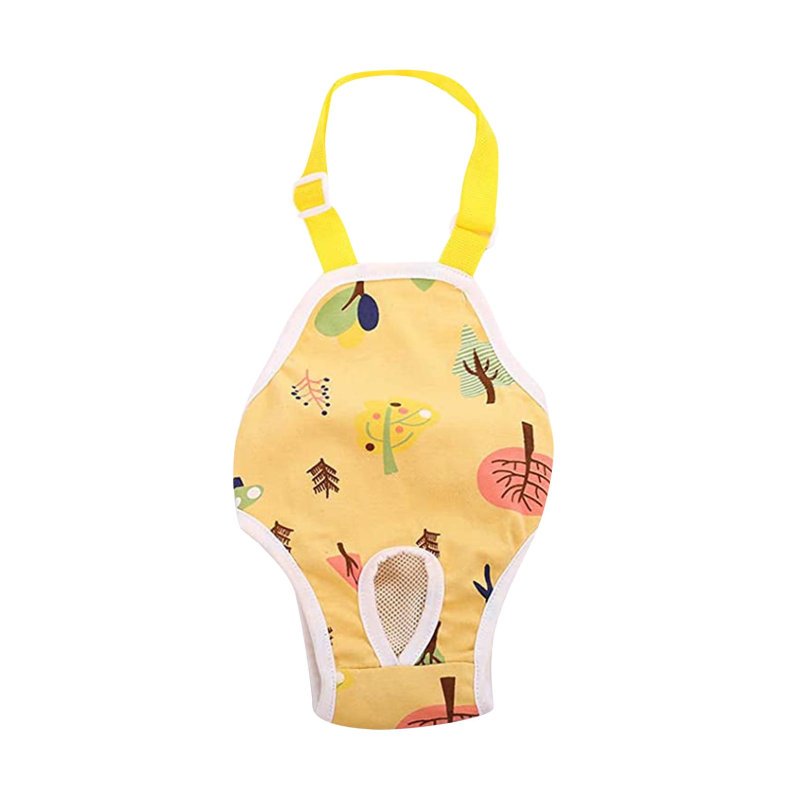 Yellow Small Dog Sanitary Pantie with Pet Clothes Rack Small Suspender ...