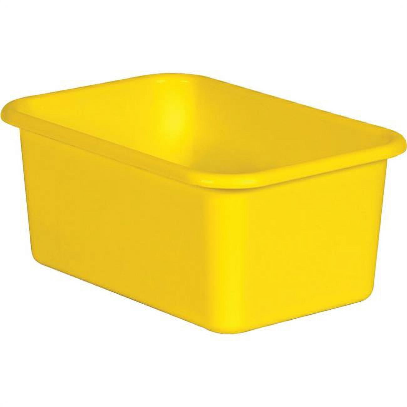 Yellow Small Plastic Storage Bin | Bundle of 5 - Walmart.com