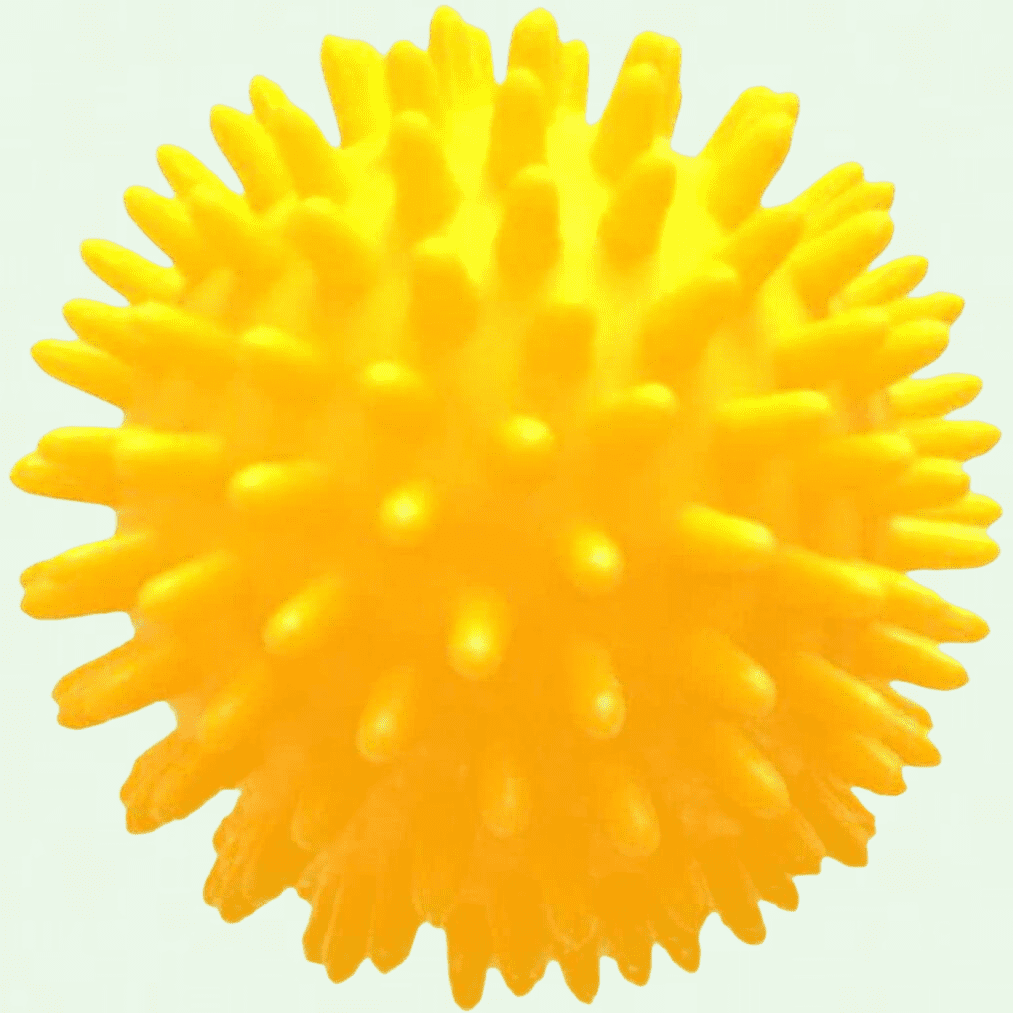 Yellow Spike Massage Balls for Hands Back and Foot, Exercise Ball ...