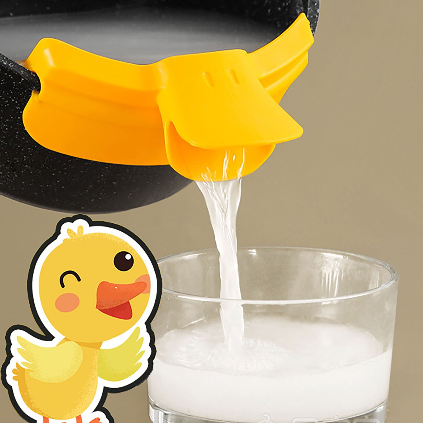 Yellow Spill-Proof Pouring Funnel – Liquid Deflector for Soup,Casserole ...