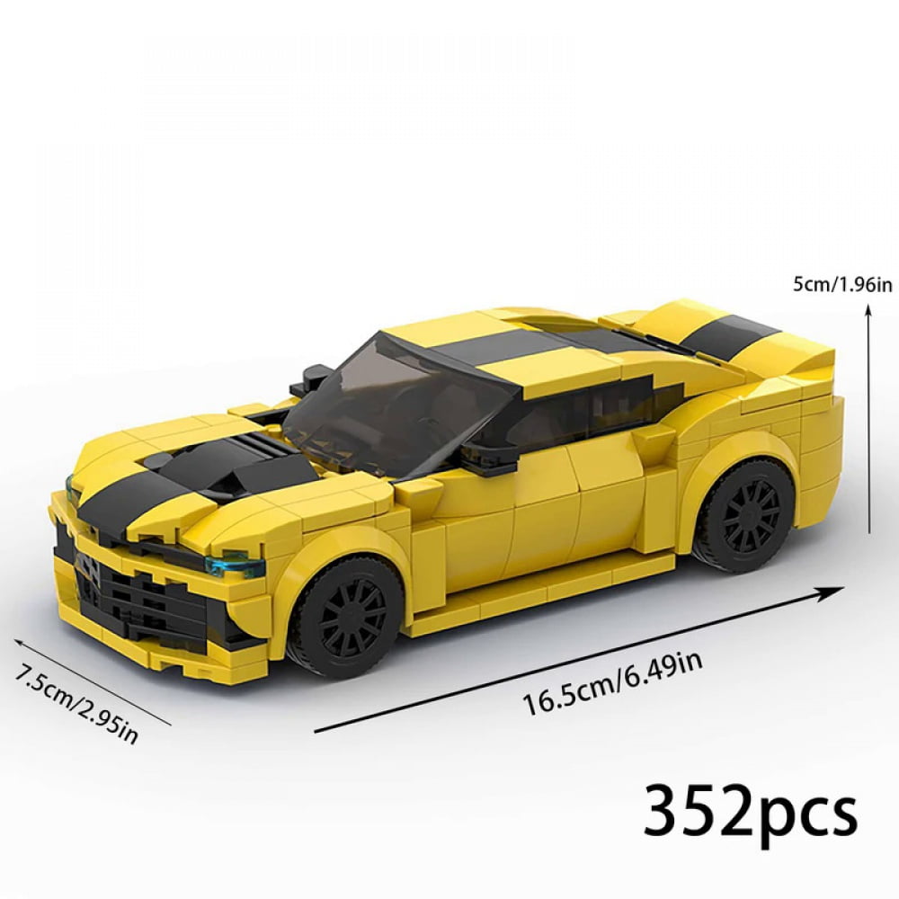 Yellow Sports Car MOC Building Blocks,Speed Champions Cars Blocks ...