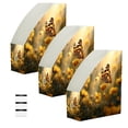 Yellow Spot Butterfly 3 Pack Magazine File Holders Desktop File ...