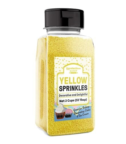 Yellow Sprinkles 2 Cups Bright & Colorful Jimmies, Decorative & Fun ...