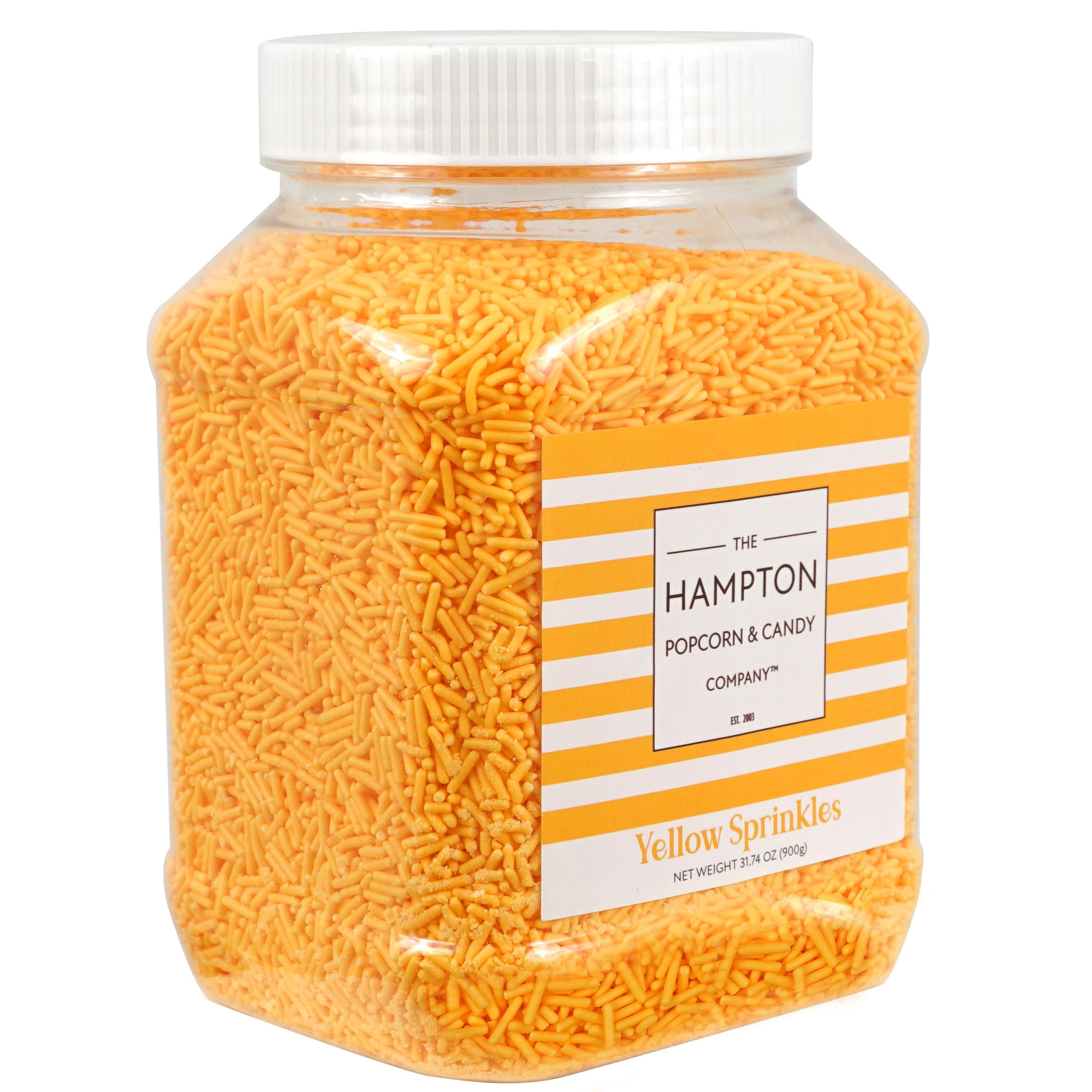 Yellow Sprinkles Jimmies 1.98 Pounds Container, Sprinkles For Cake ...