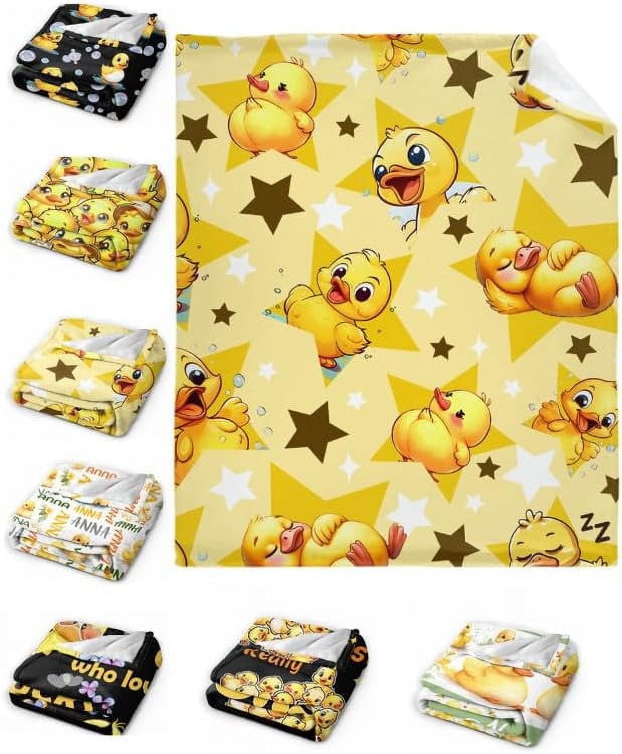 Yellow Star Ducks Adult Duck Blanket Kids Funny Blanket Suitable for ...