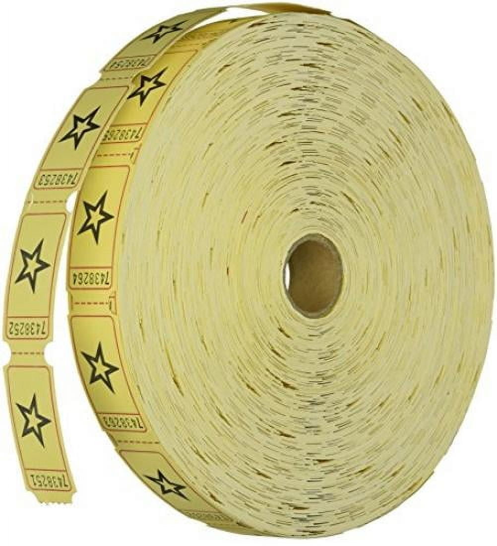 Fun Express Yellow Star Tickets, 2000 Per Roll, Paper Tickets for ...
