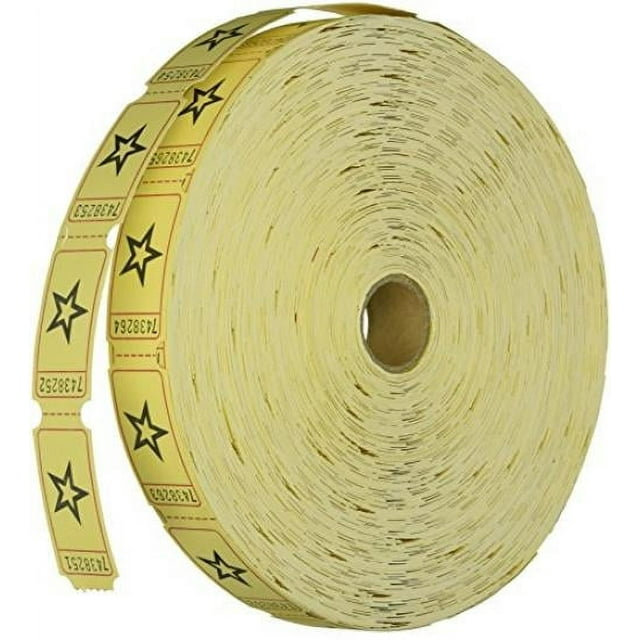 Yellow Star Single Roll Tickets - Party Favors - 1 Piece - Walmart.com