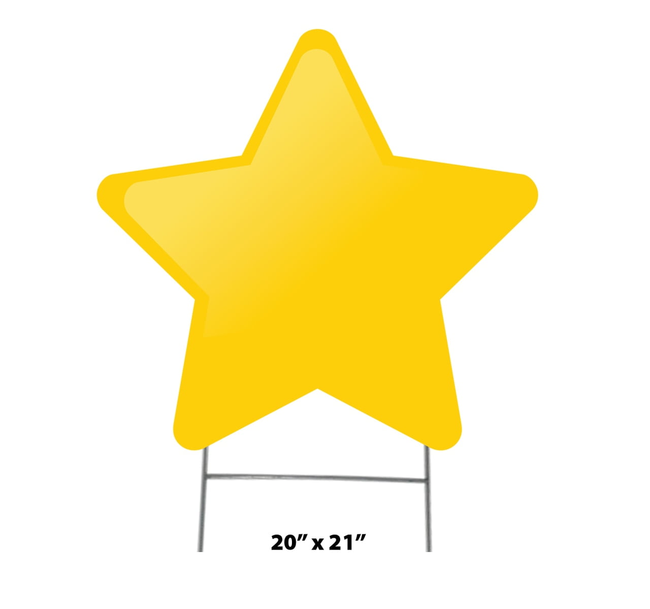 Yellow Star Yard Sign Icon - Walmart.com
