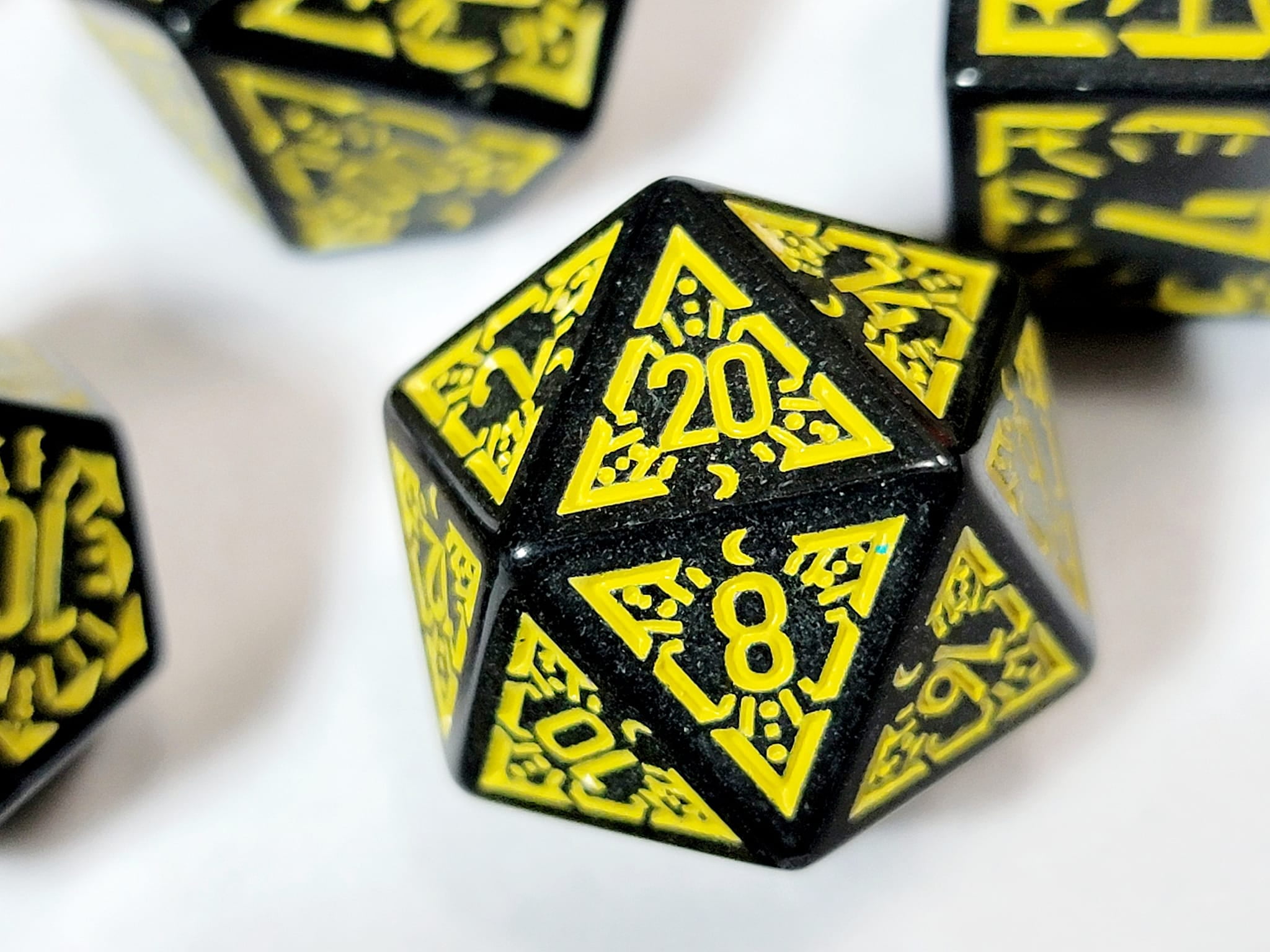 Yellow Starburst XL Dnd Dice Set | Dungeons and Dragons | Colossal Dice ...