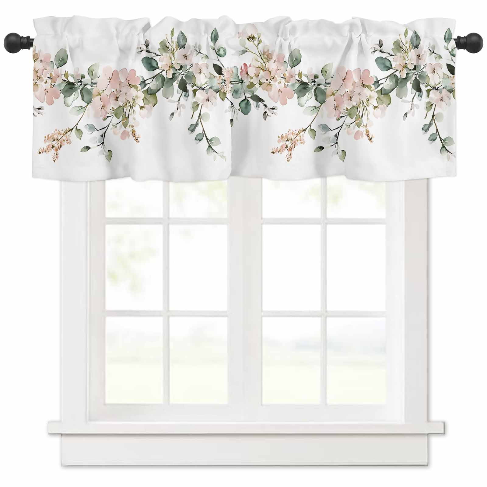 Yellow Stars Valances for Windows Farmhouse Kitchen Curtains Valances ...