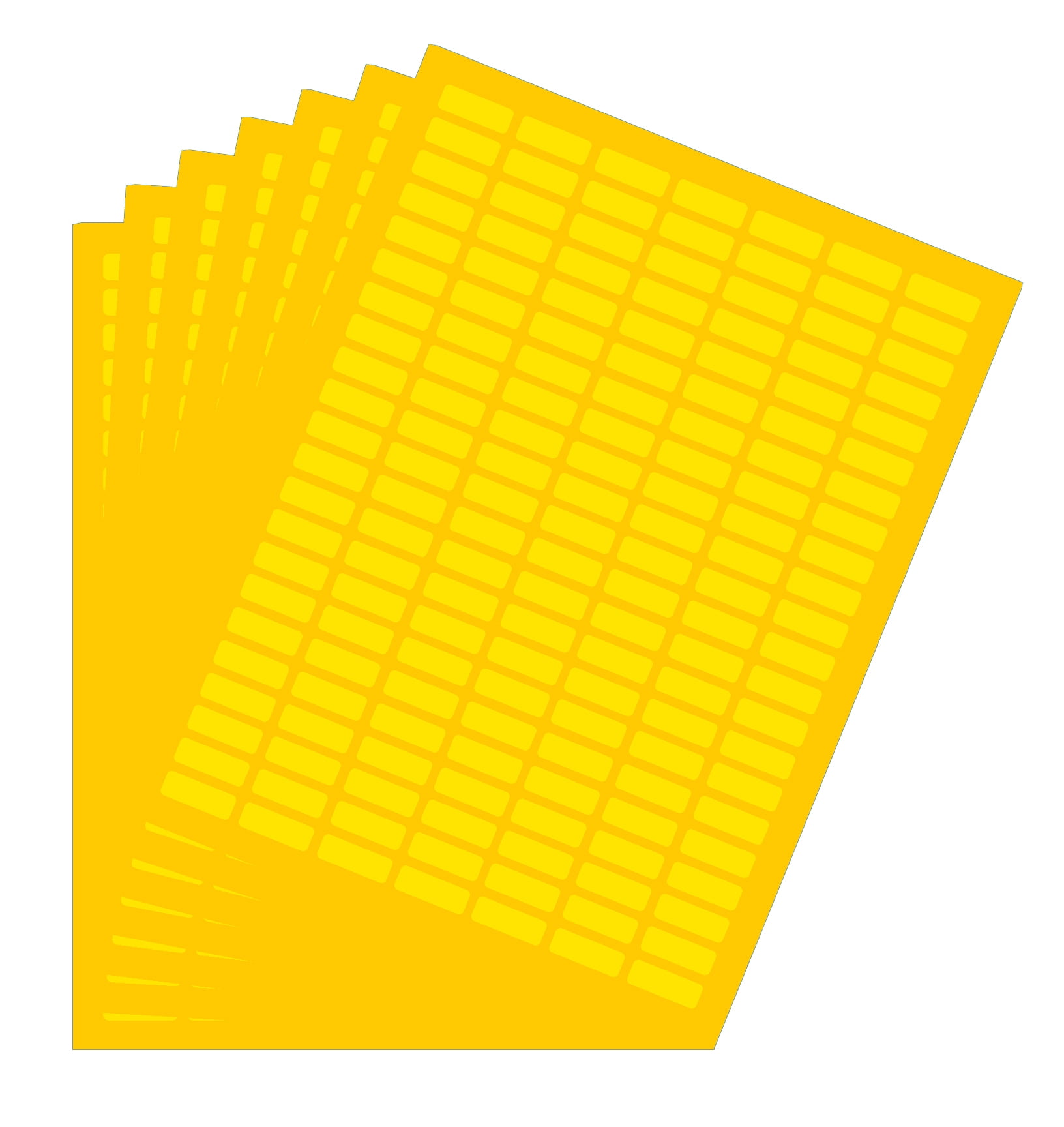 Yellow Sticker Label Sheets Bulk Printable Paper Labels 1 inch x 0.375 ...