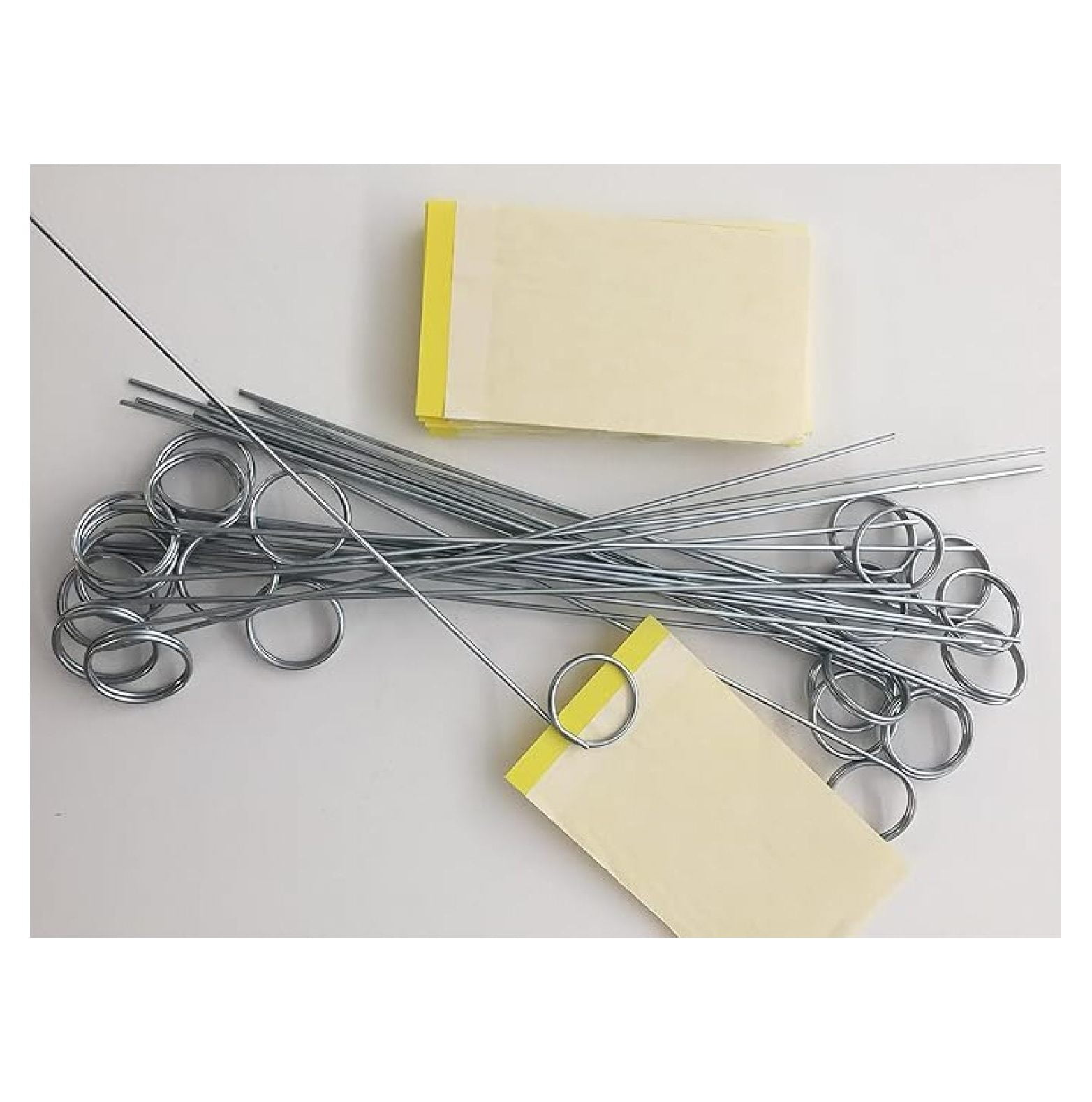 Yellow Sticky Traps - 50 Pack (25 Cards & 25 Wire Holders) - Insect ...
