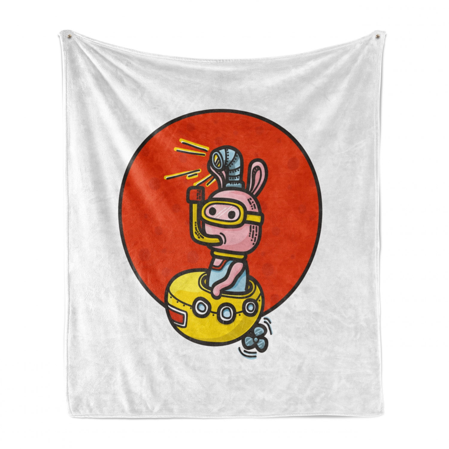 Yellow Submarine Soft Flannel Fleece Throw Blanket, Little Alien ...