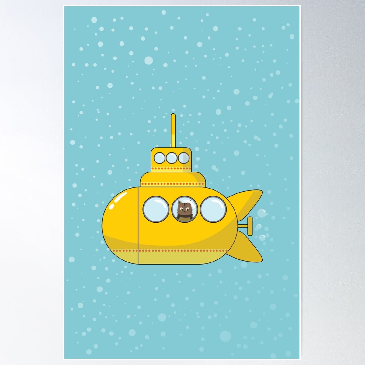 Yellow Submarine Under The Sea Poster Wall Art, Modern Wall Decor For ...