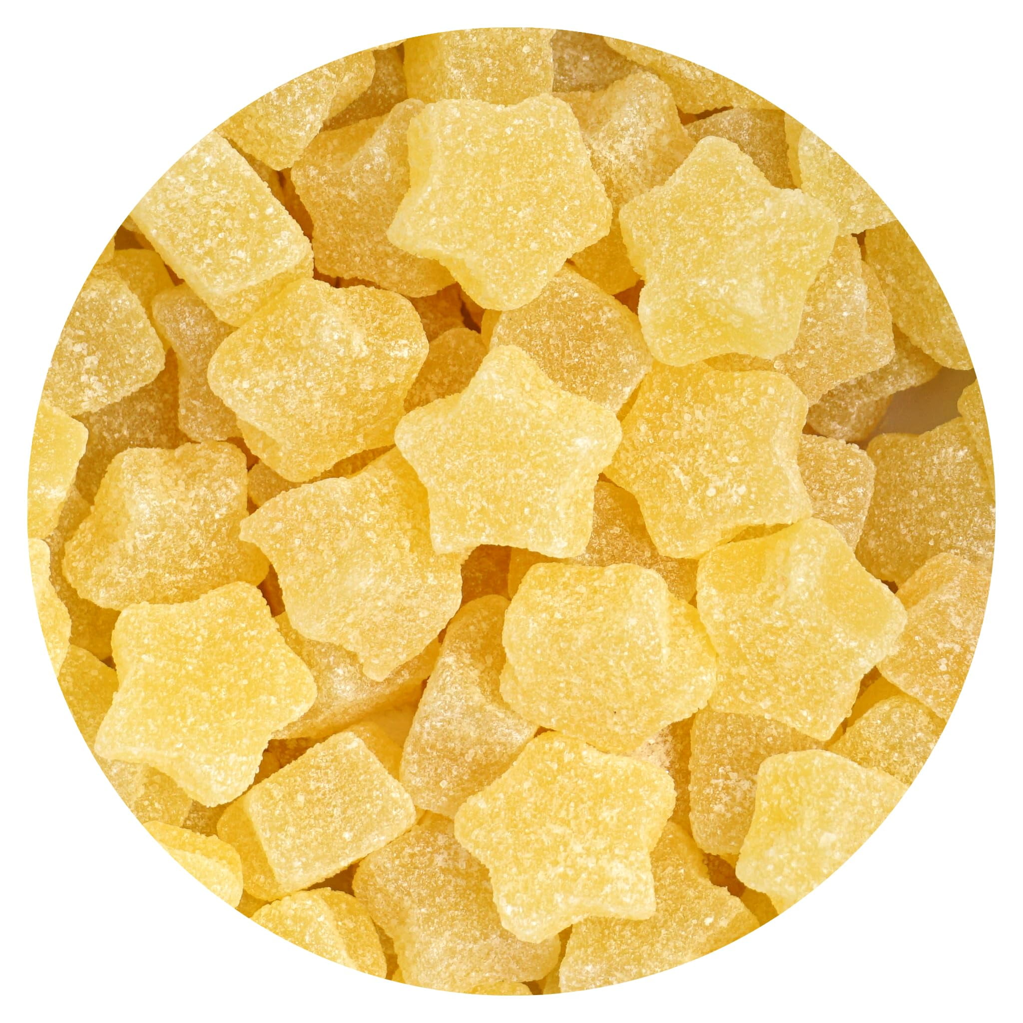 Yellow Sugared Jelly Stars, MFF30 1lb Bulk Bag, Firm Jelly Candy ...