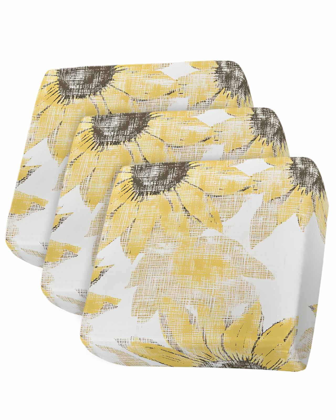 Yellow Sunflower Sofa Couch Cushion Covers Washable, Removable ...