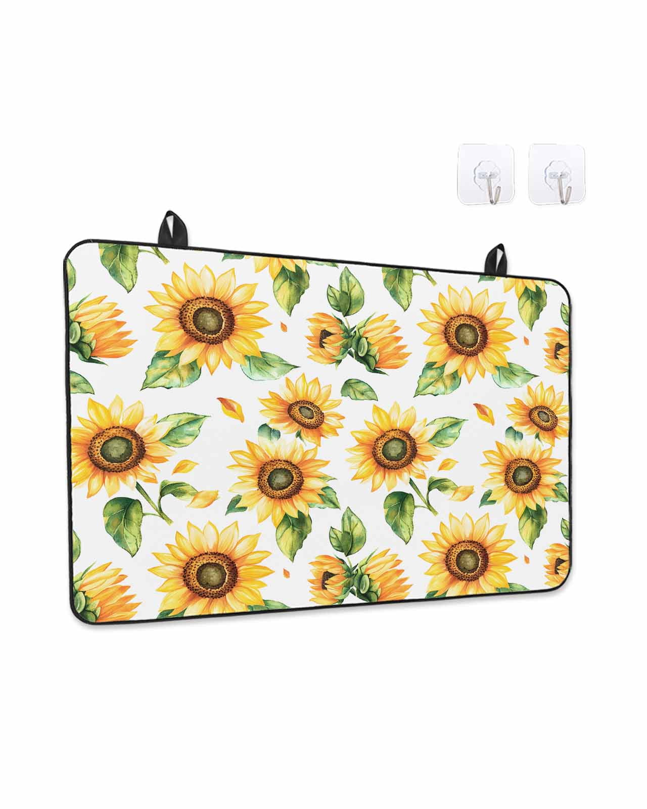 Yellow Sunflower Stove Top Covers for Electric Stove, Kitchen Glass ...