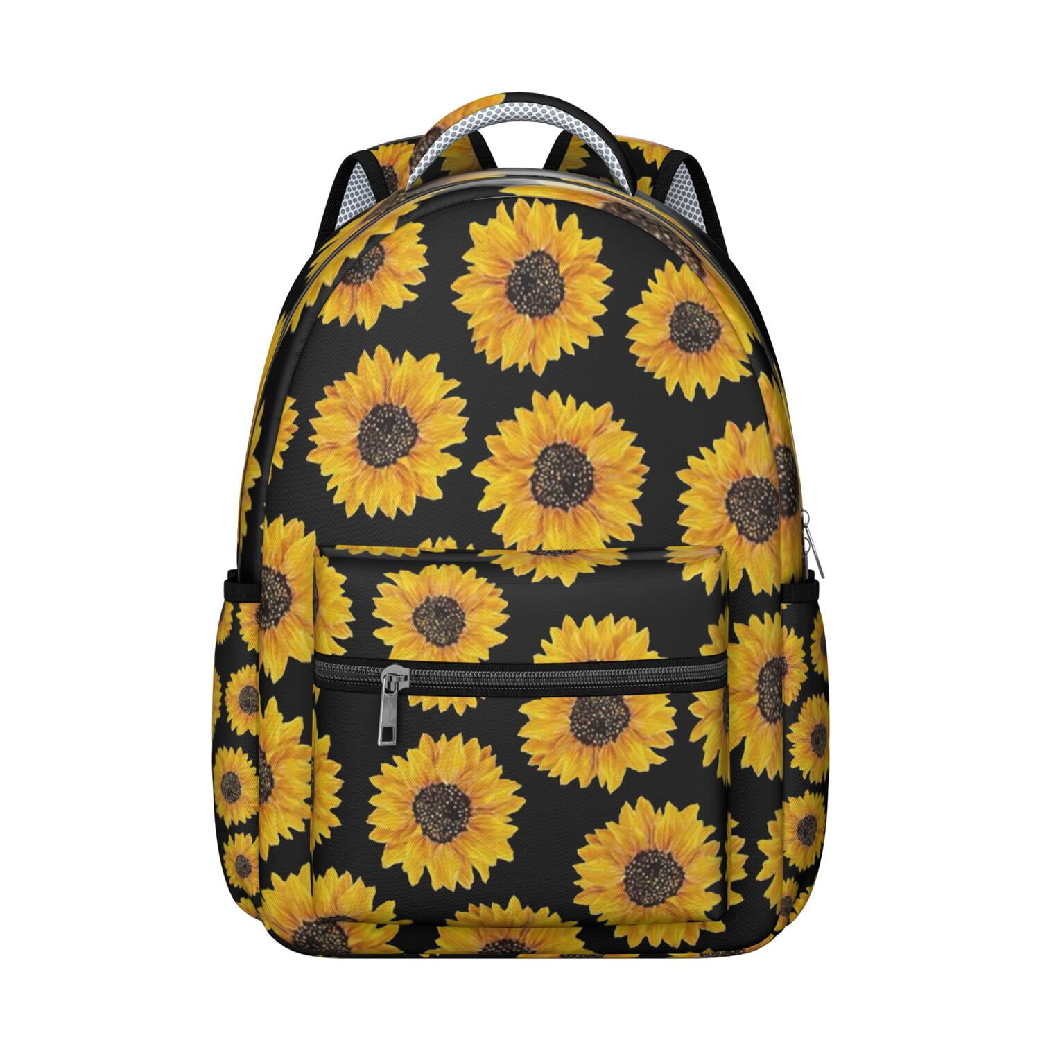 Yellow Sunflower Students Backpack Comfortable, Lightweight School Bag ...