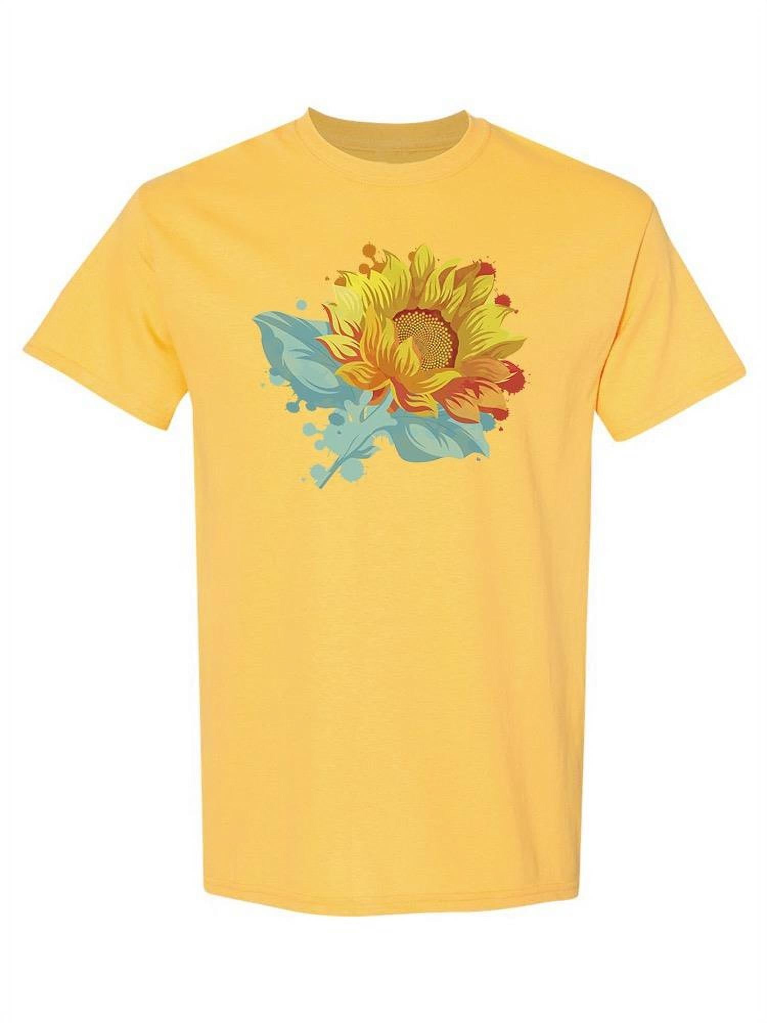 Yellow Sunflower T-Shirt Women -SPIdeals Designs, Female 4X-Large ...
