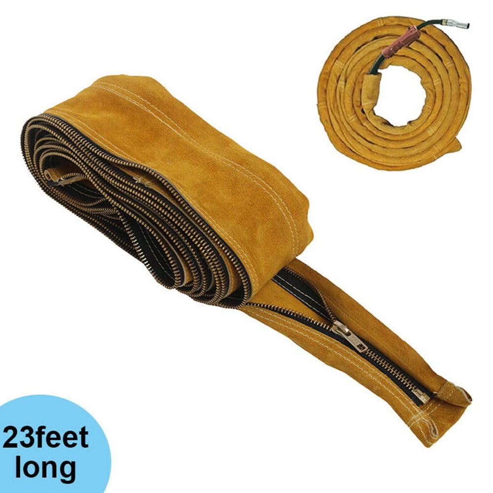 Yellow TIG Welding Torch Cable Cover 7m 23ft Long 4in Soft-Leather W ...