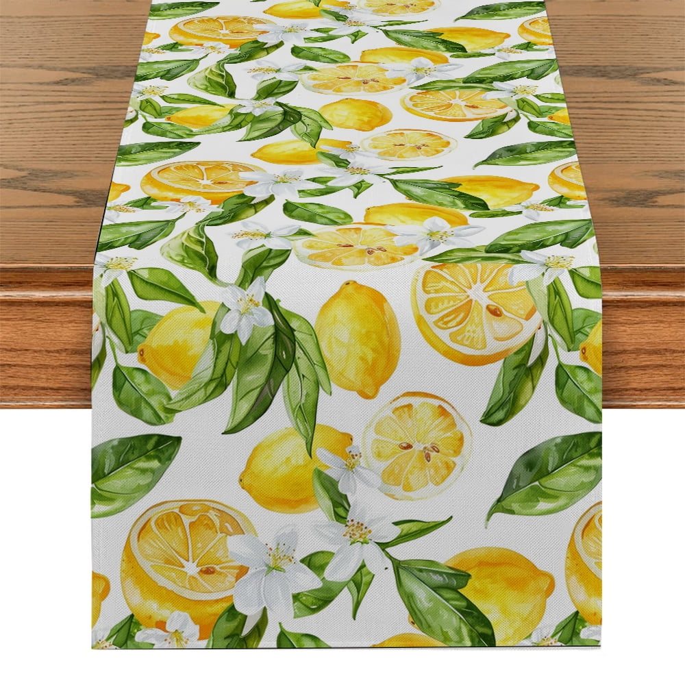 Yellow Table Runners for Dining Table ration & Accessories Lemon Runner ...
