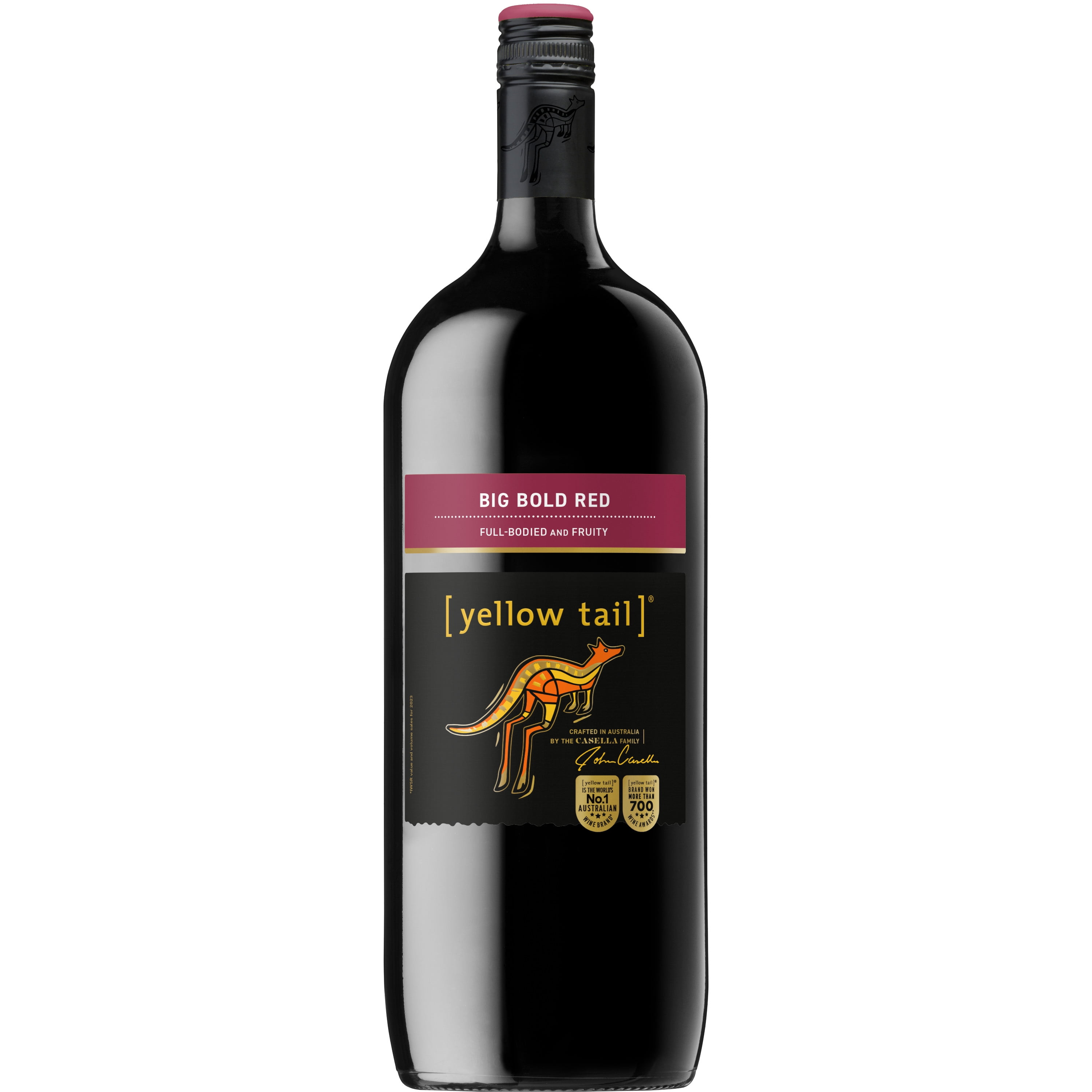 Yellow Tail Big Bold Red Australia Red Wine, 1.5 L Bottle, 13.50% ABV ...